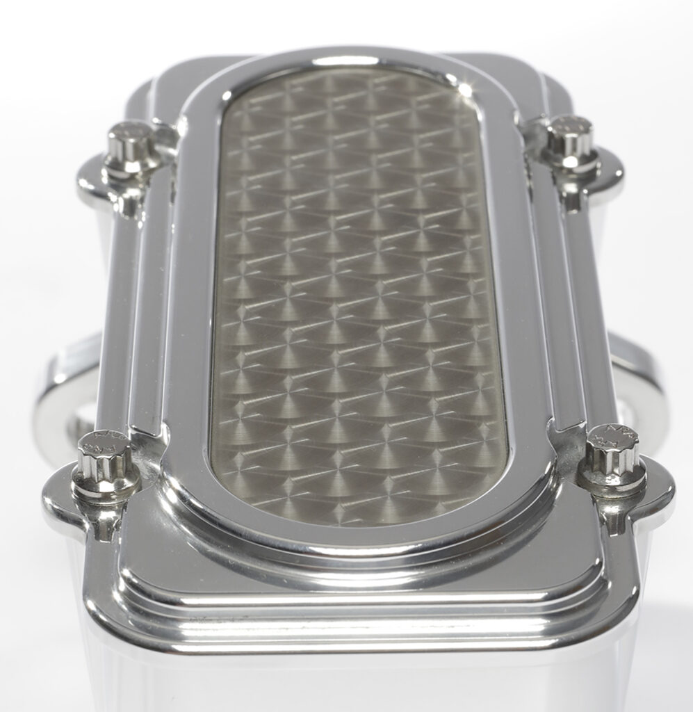 Billet X Master Cylinder Stepped Lid Insert - Engine Turned Stainless ...